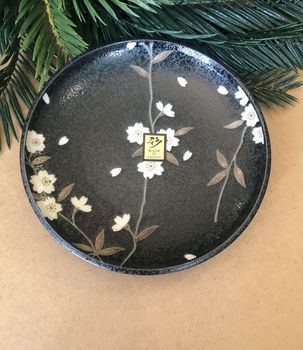 Japanese Black Sakura Japanese Dinner Plate 25.5cm | Creative House